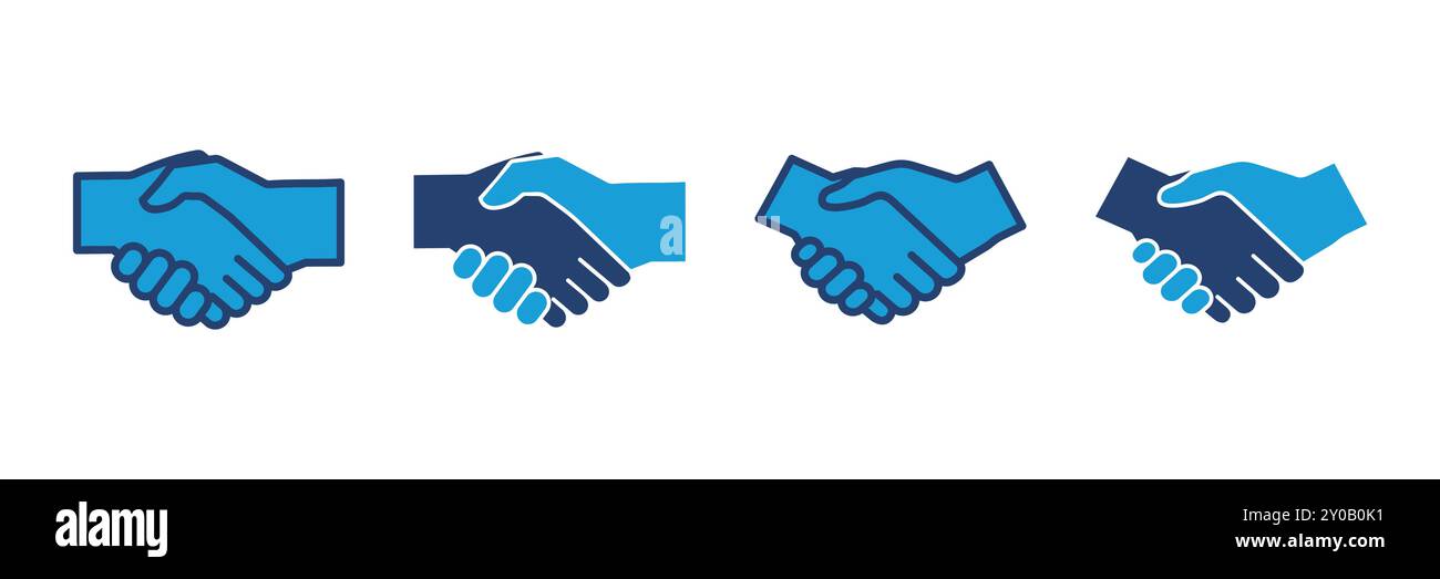 Handshake icon vector. business handshake. contact agreement Stock ...