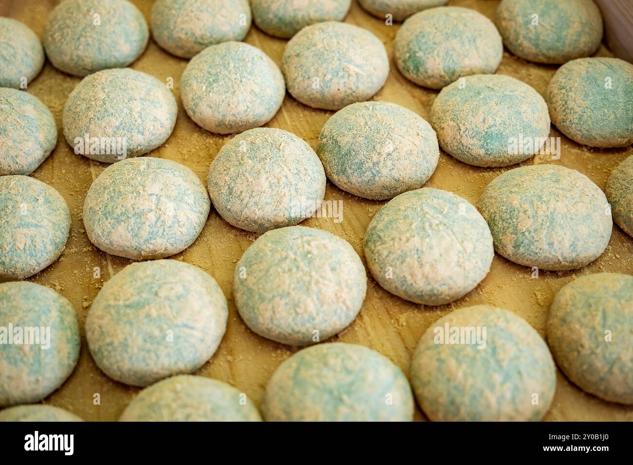The traditional Daifuku in Nakatanidou shop, made of soft rice cake ...