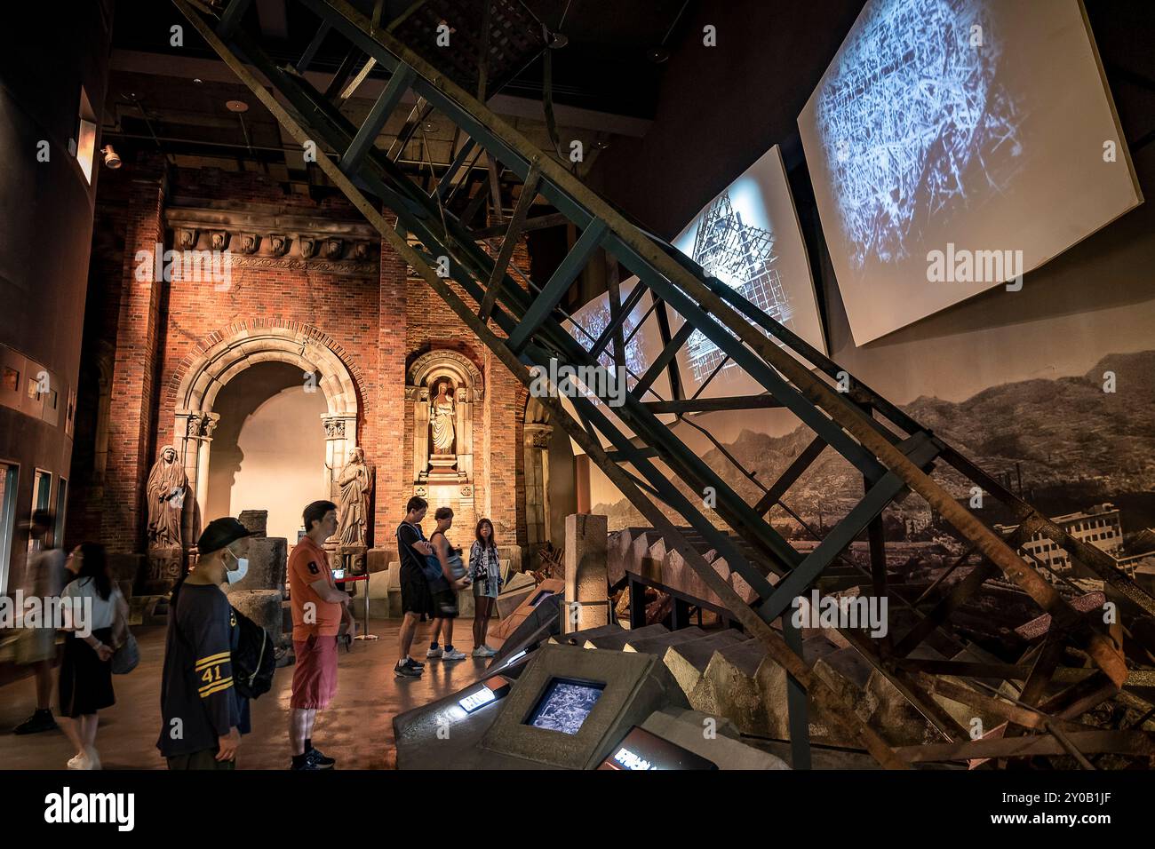 Reconstruction of the Side Wall of Urakami Cathedral destroyed by the ...