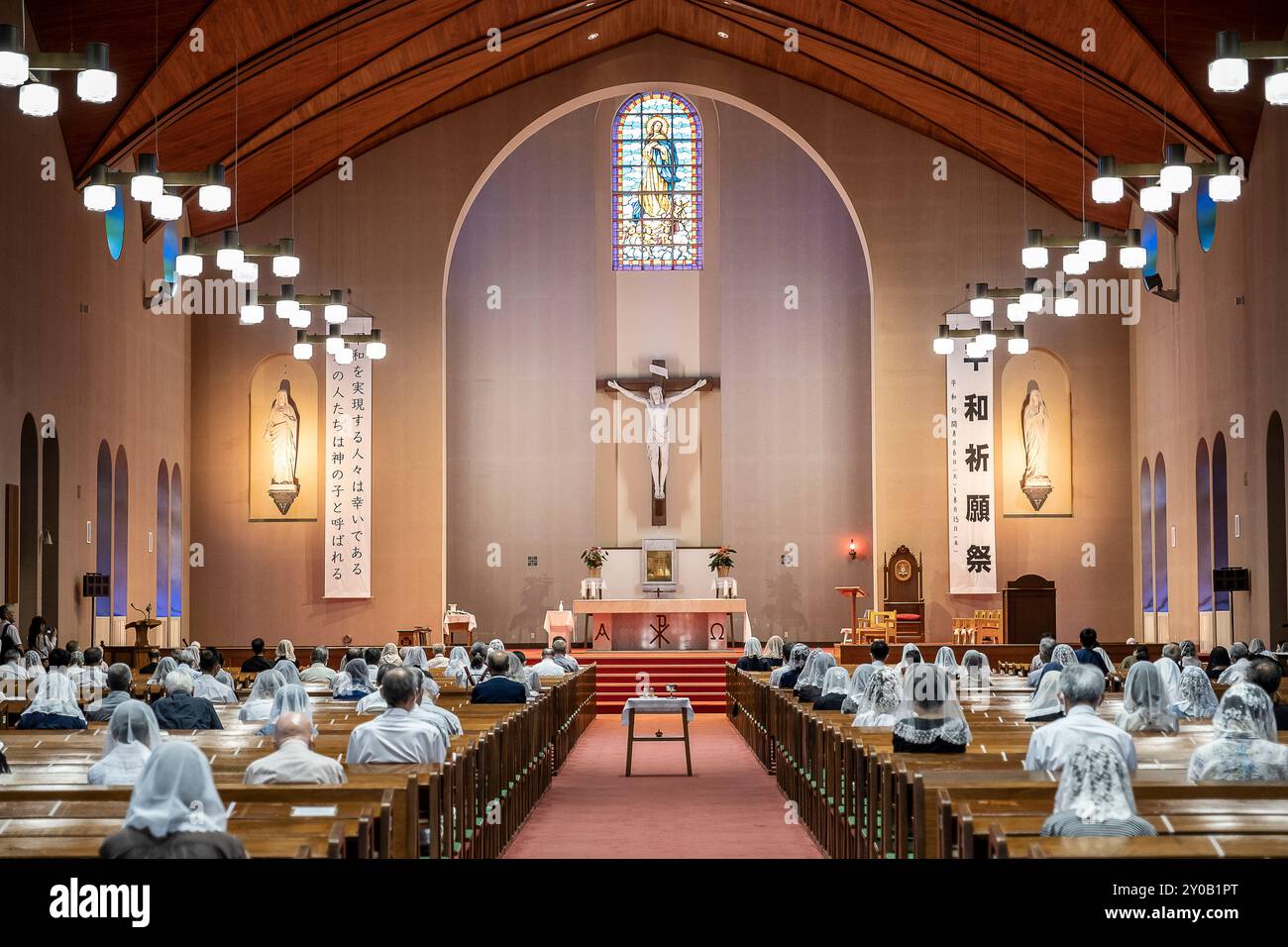 Morning mass on August 9th, every year, in memory of the victims of the ...