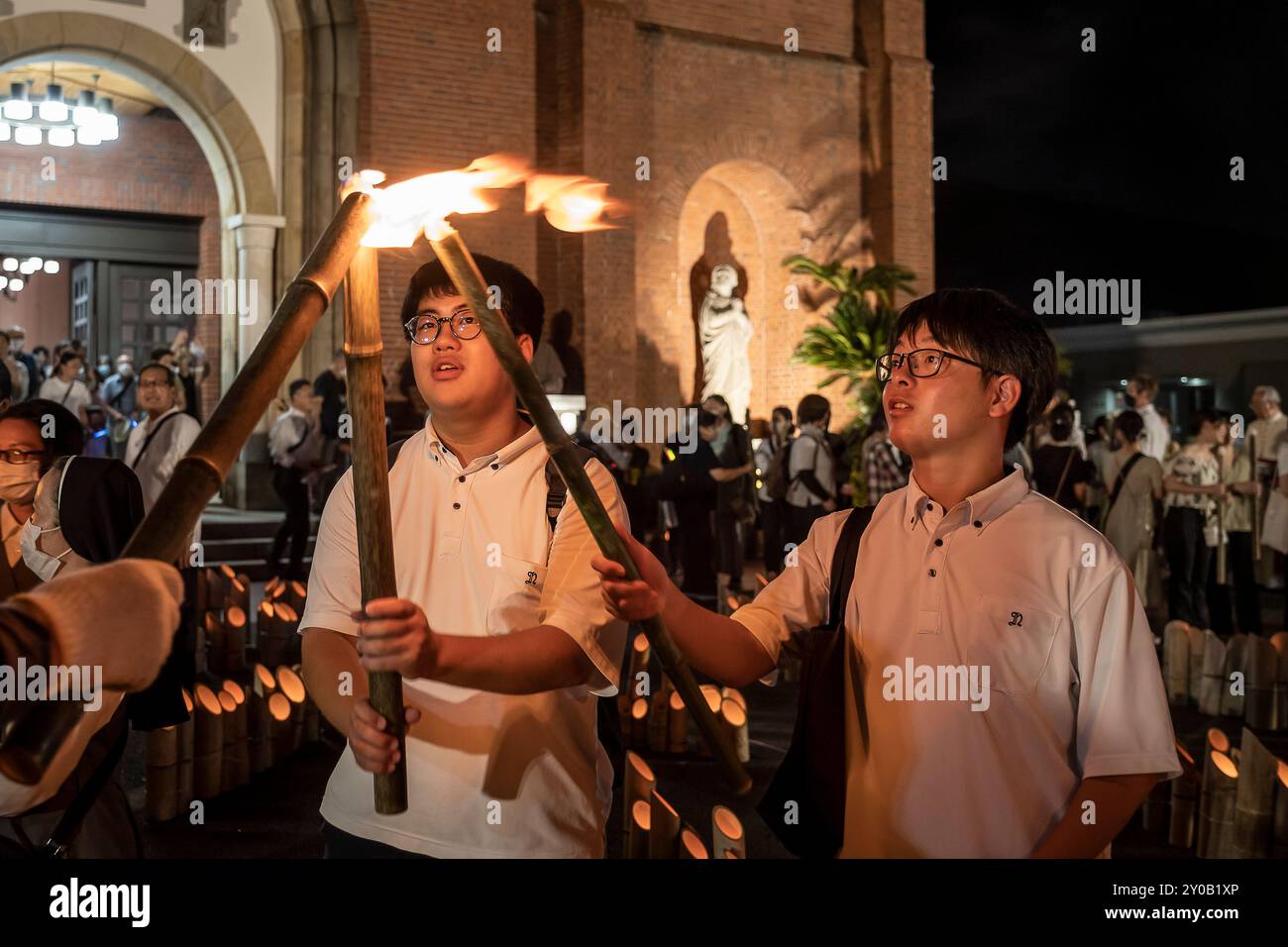 Torchlight procession on August 9th, every year, in memory of the ...