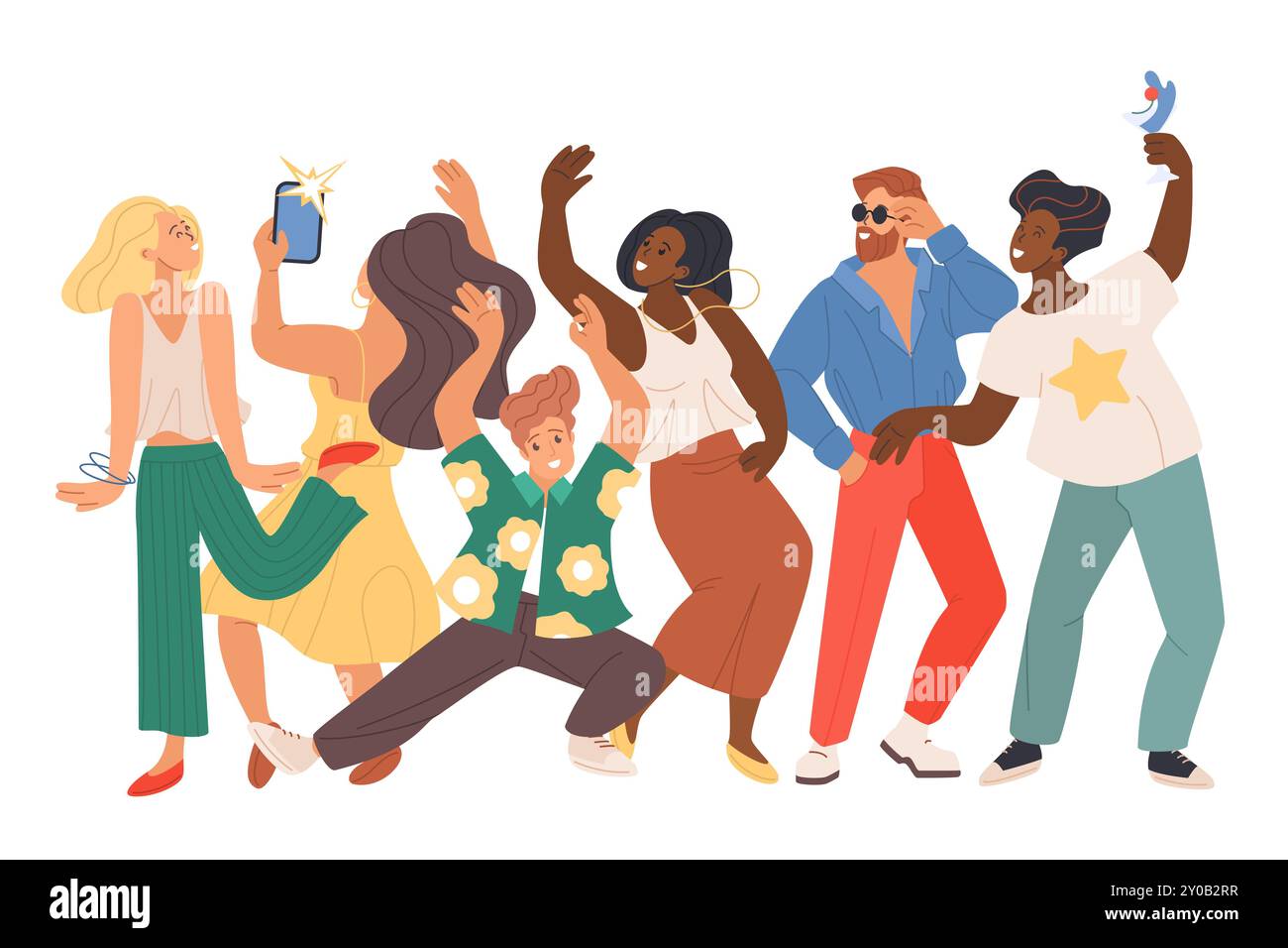 Cartoon Concert Crowd