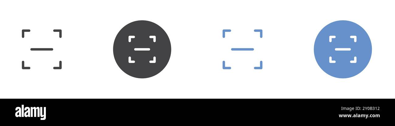 Scan qr code icon Flat set in black and white color outline vector mark ...