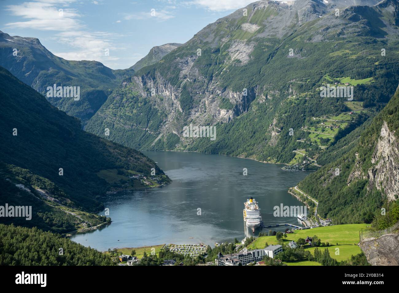 Dalsnibba Mountain of Geirangerfjord is a major tourist attraction with ...