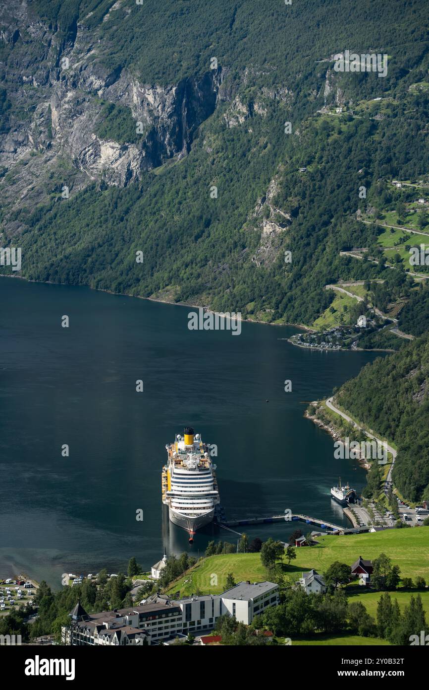Dalsnibba Mountain of Geirangerfjord is a major tourist attraction with ...