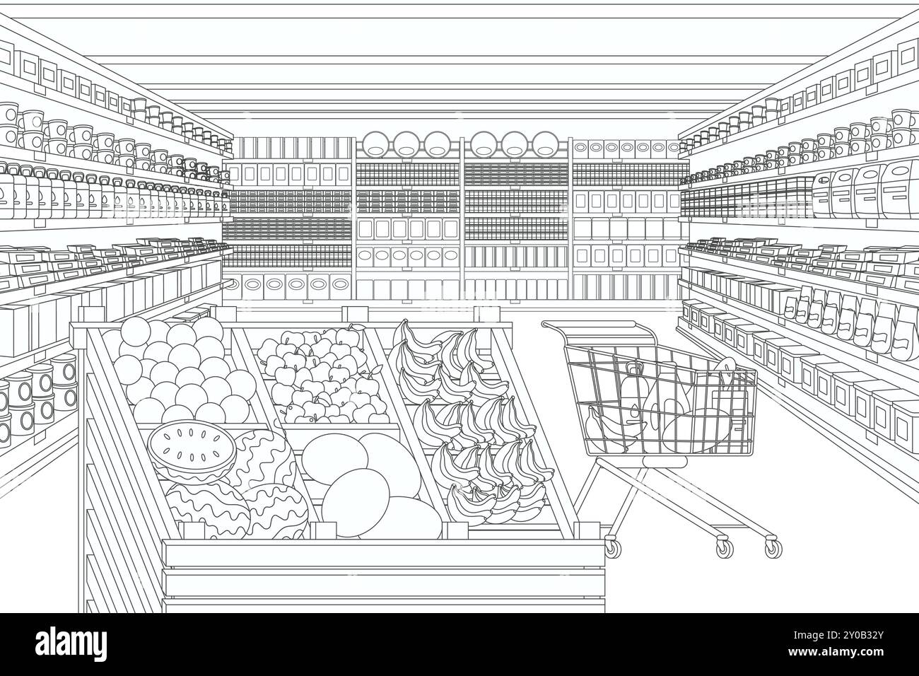 Vintage department store interior Stock Vector Images - Alamy