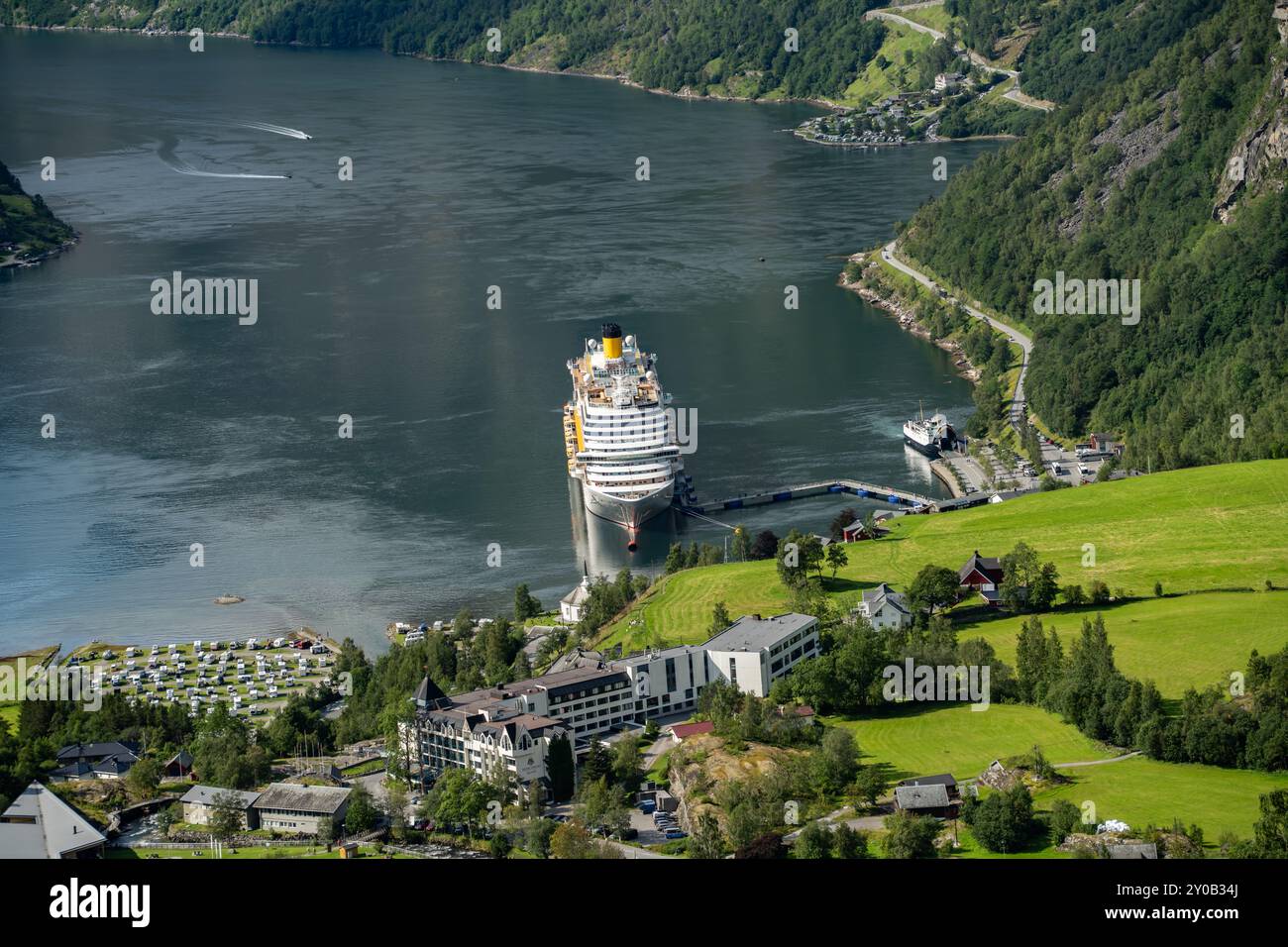 Dalsnibba Mountain of Geirangerfjord is a major tourist attraction with ...