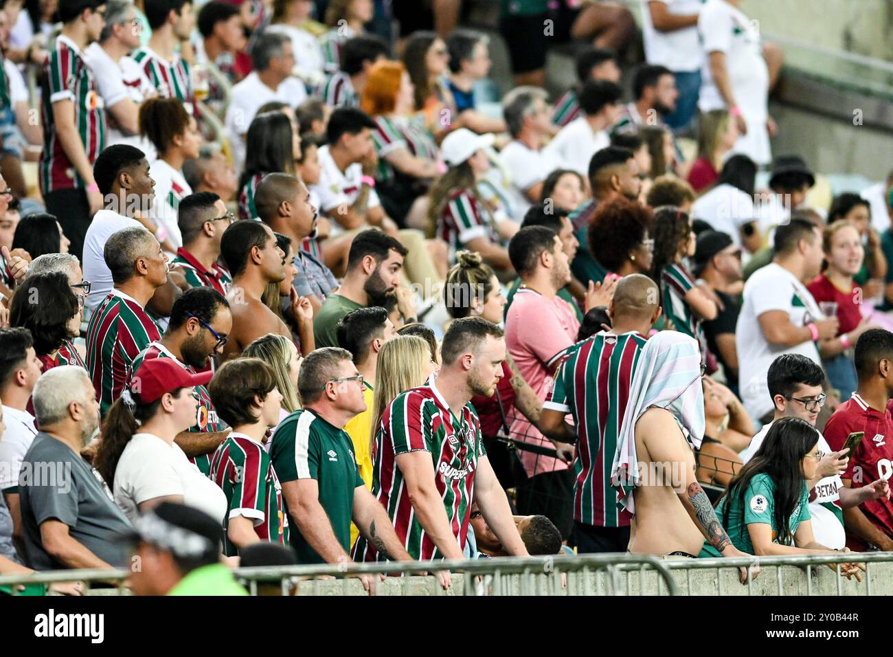 Rio, Brazil - septrember 01, 2024: fans in match between Fluminense vs ...