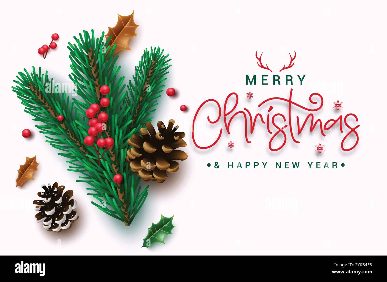 Christmas greeting vector design. Merry christmas greeting text in ...