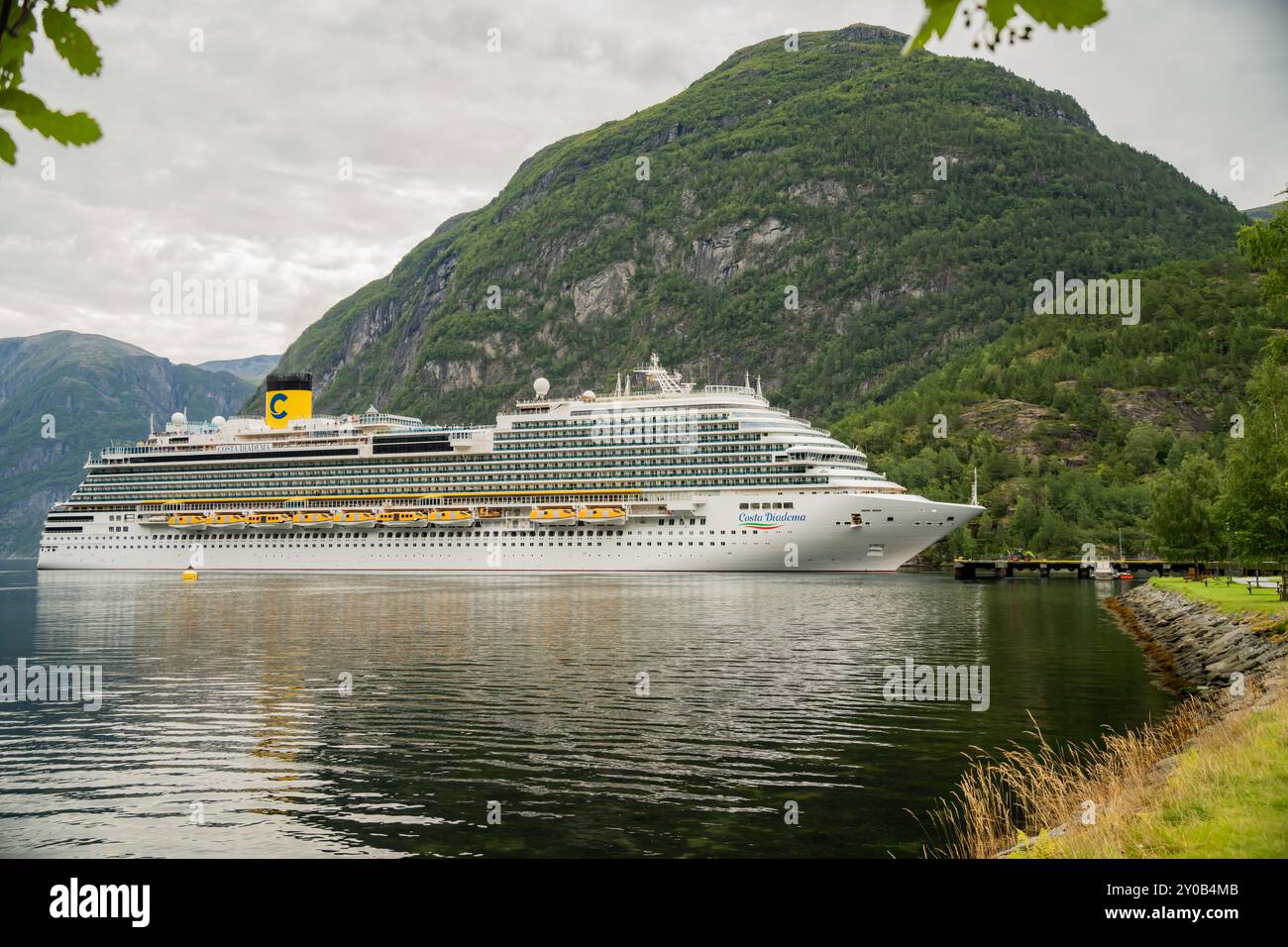 Hellesylt, Norway - July 23, 2024: Landscape with majestic ...
