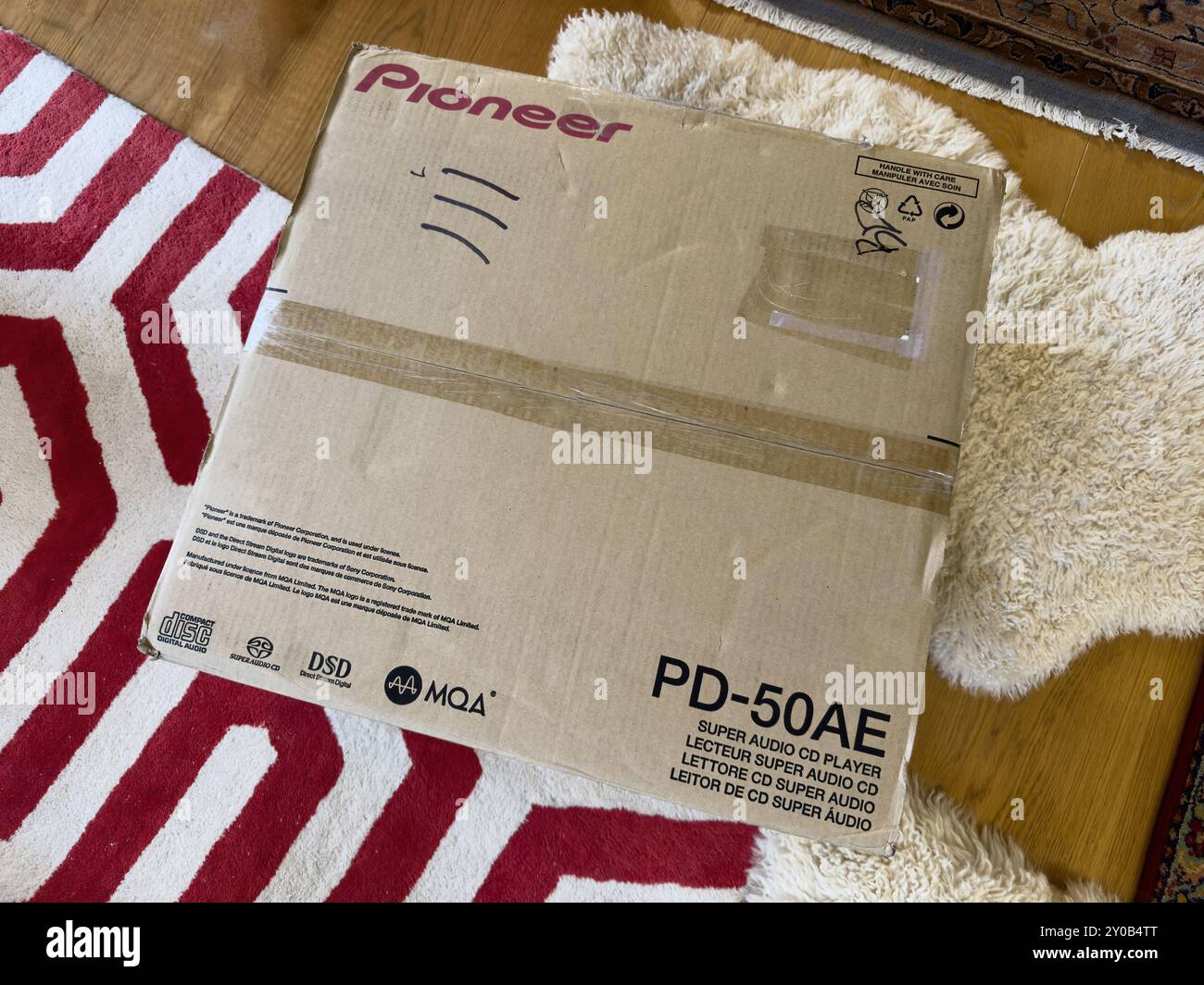 Frankfurt, Germany - Jul 25, 2024: A cardboard box for a Pioneer PD ...