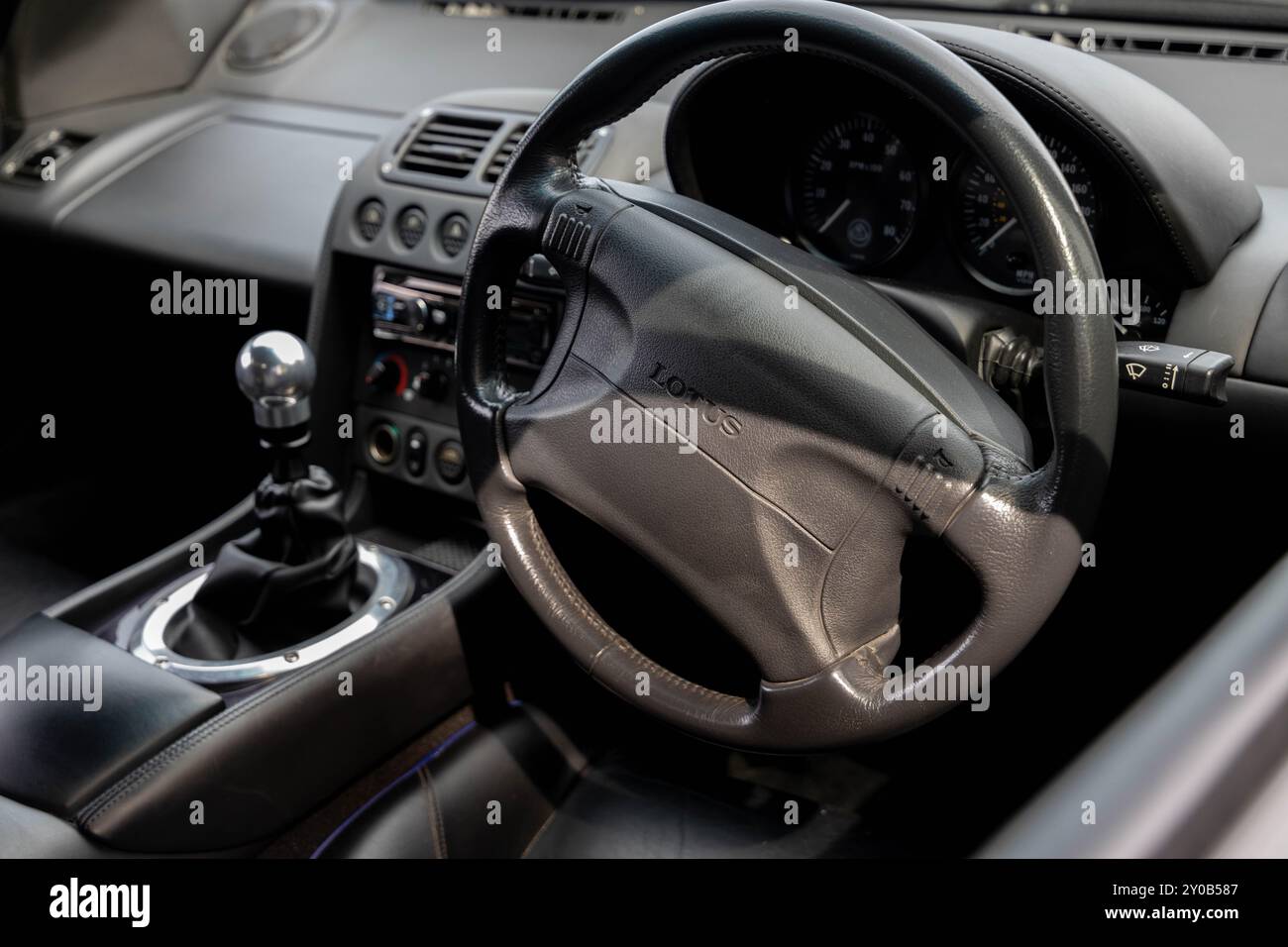 Interior of a classic Lotus car at the Concours of Elegance 2024 Stock ...