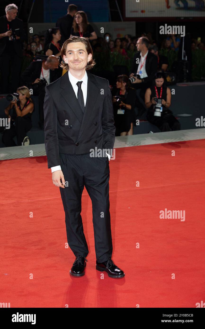 VENICE, ITALY - SEPTEMBER 01: Austin Abrams at the "Wolfs" red carpet ...