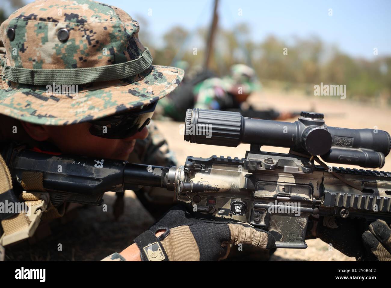 U.S. Marine Corps Lance Cpl. Sebastian Murillo, a rifleman with Alpha ...