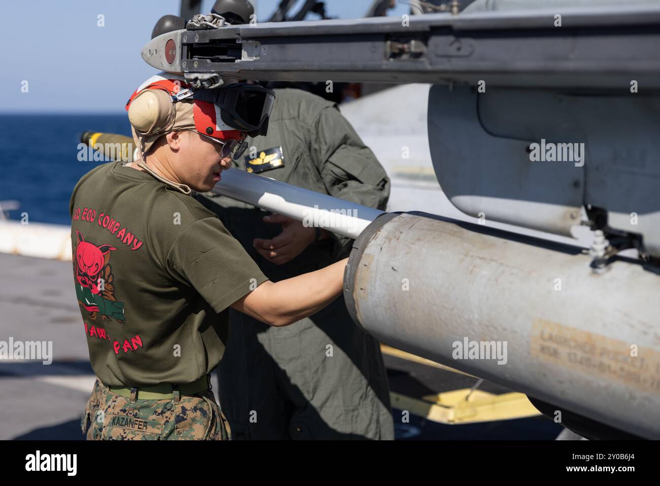 U.S. Marine Corps Sgt. Gabriel Kazanfer, an explosive ordnance disposal ...