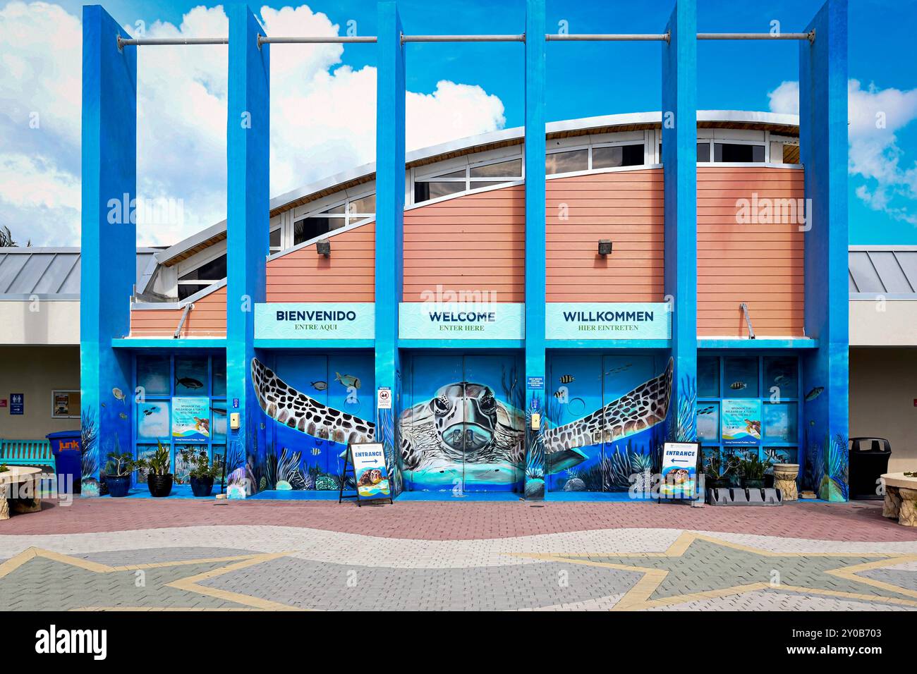 Grand Cayman, Cayman Islands-June 6, 2024: Entrance to Cayman Turtle ...