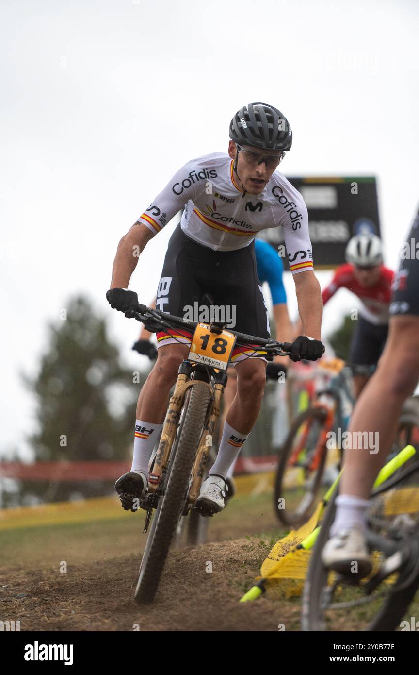 Pal Arinsal, Andorra : September 1 2024 : Alberto Barroso of Spain in ...