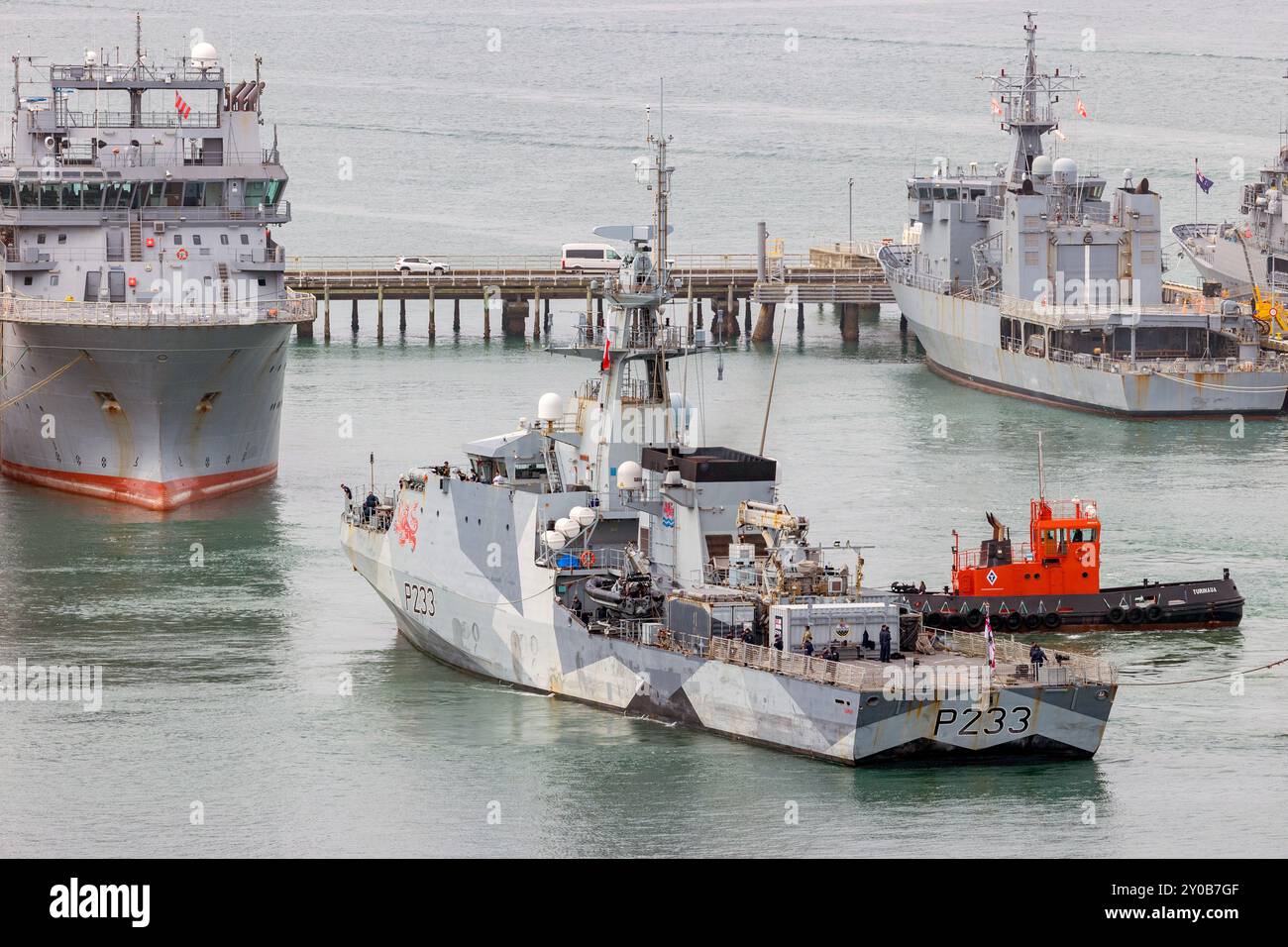 Auckland, New Zealand, 02 Sep, 2024. HMS Tamar, a Batch 2 River-class ...