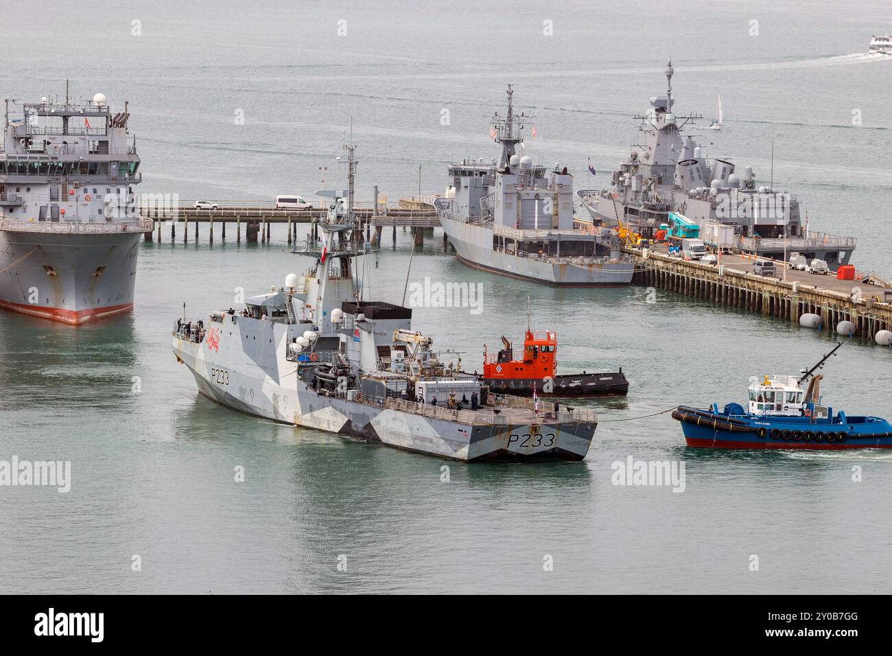 Auckland, New Zealand, 02 Sep, 2024. HMS Tamar, a Batch 2 River-class ...