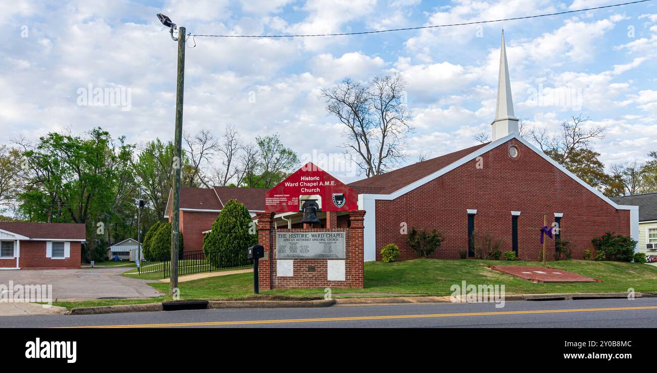 Prattville, Alabama, USA-Mar. 27, 2024: Exterior of the historic Ward ...