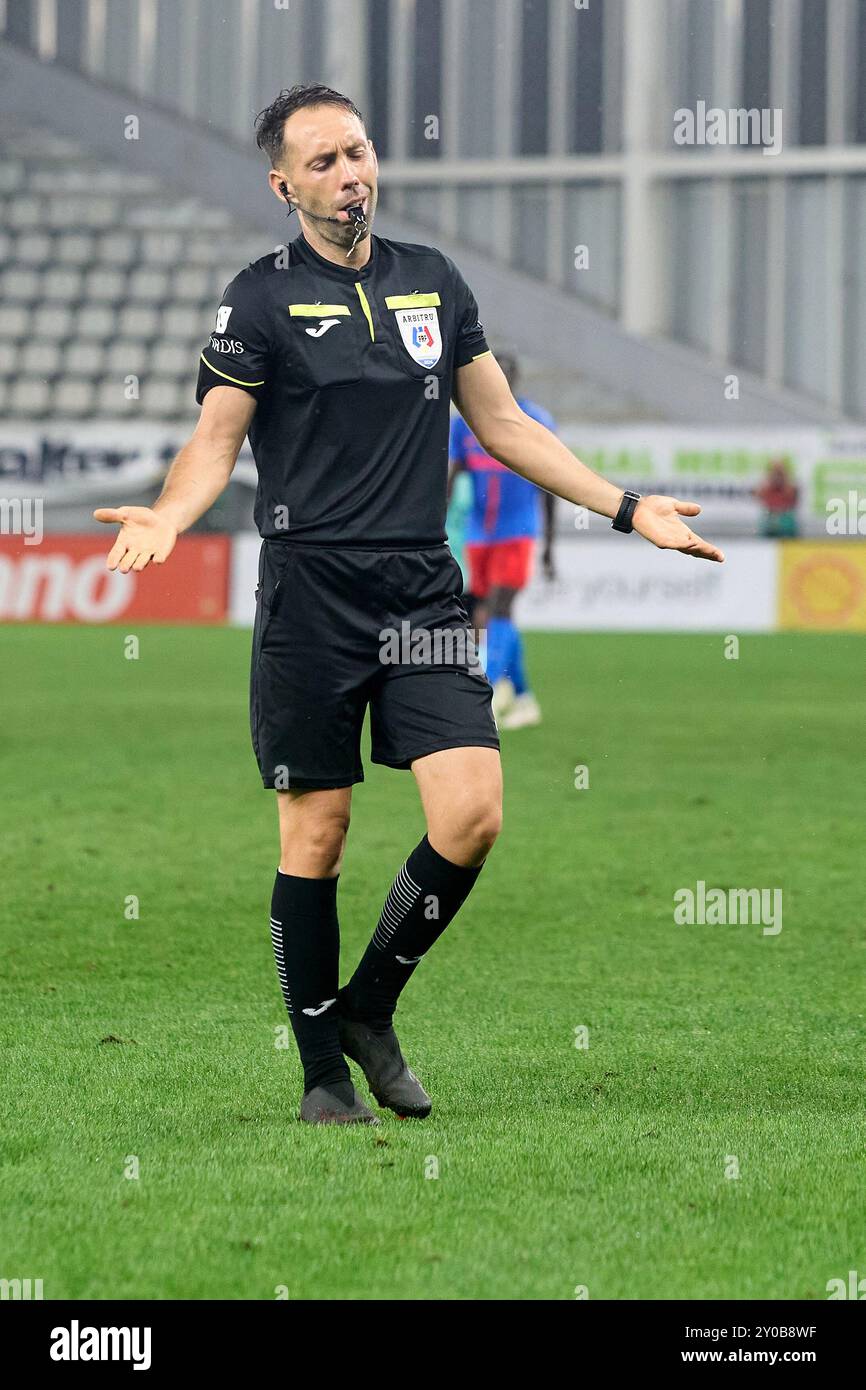 Bucharest, Romania. 1st Sep, 2024: Referee George Gaman during the ...