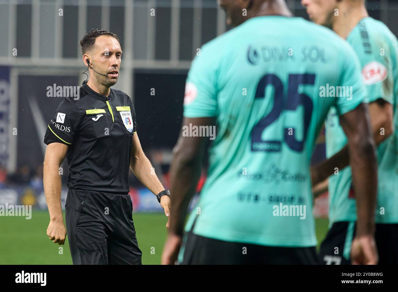 Bucharest, Romania. 1st Sep, 2024: Referee George Gaman during the ...