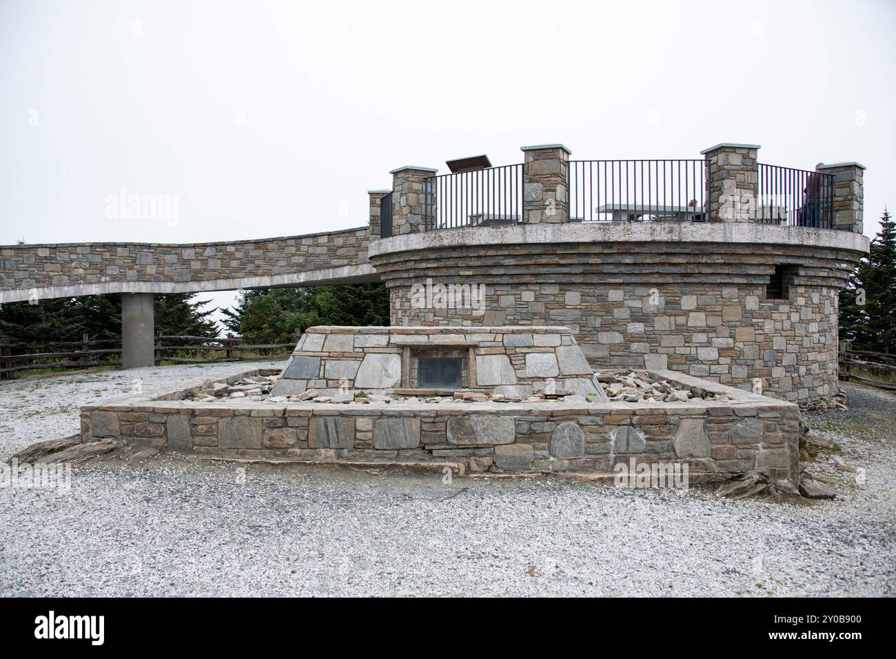 Observation Platform at Mount Mitchell Summit Stock Photo - Alamy