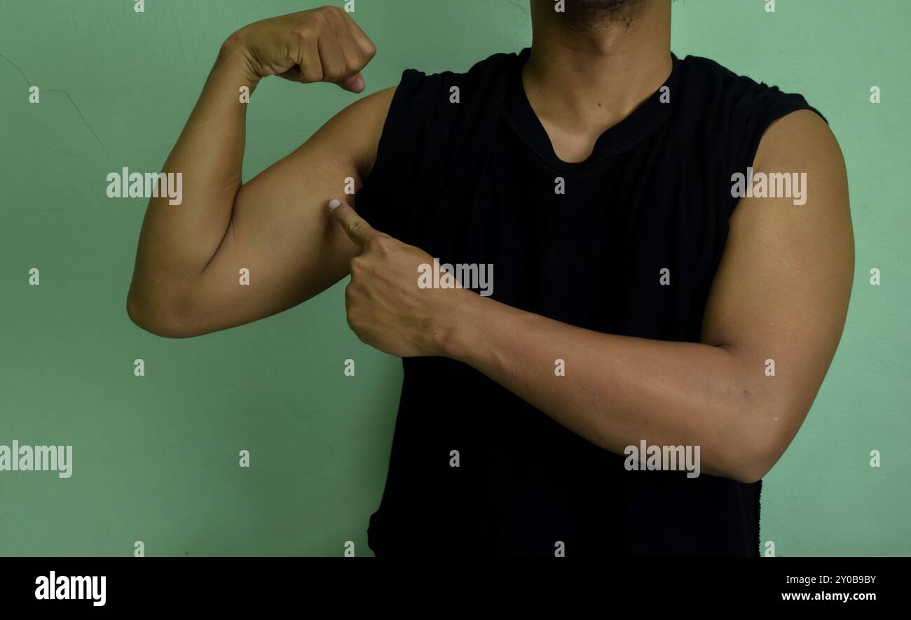 I am strong and powerfull. Potrait of confident successful young man ...