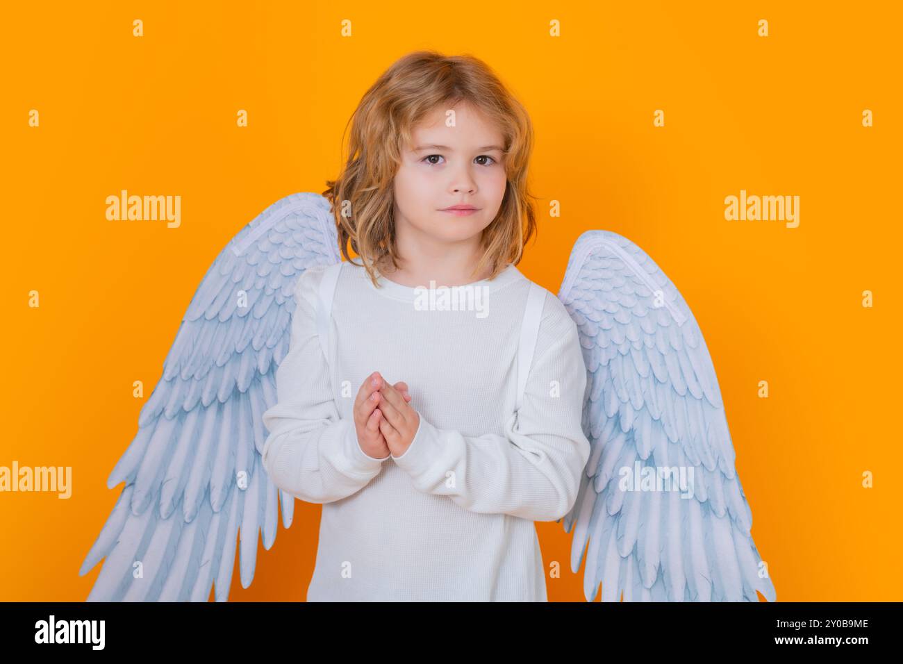 Angel prayer kids. Valentine angel. Little cupid child. Kid angel with ...