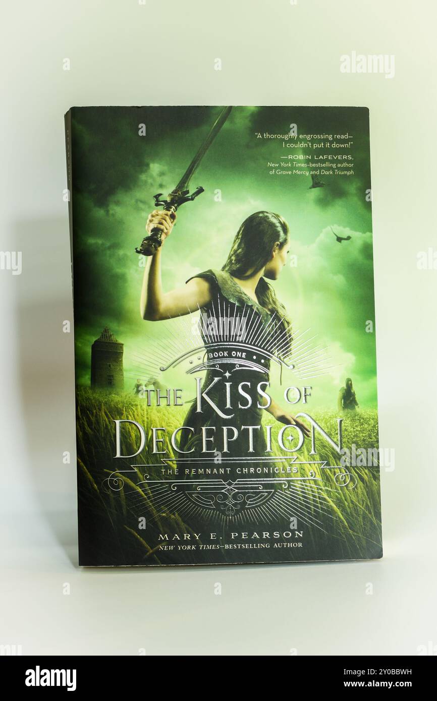 Houston, Texas, USA - September 1, 2024: The Kiss of Deception novel by ...