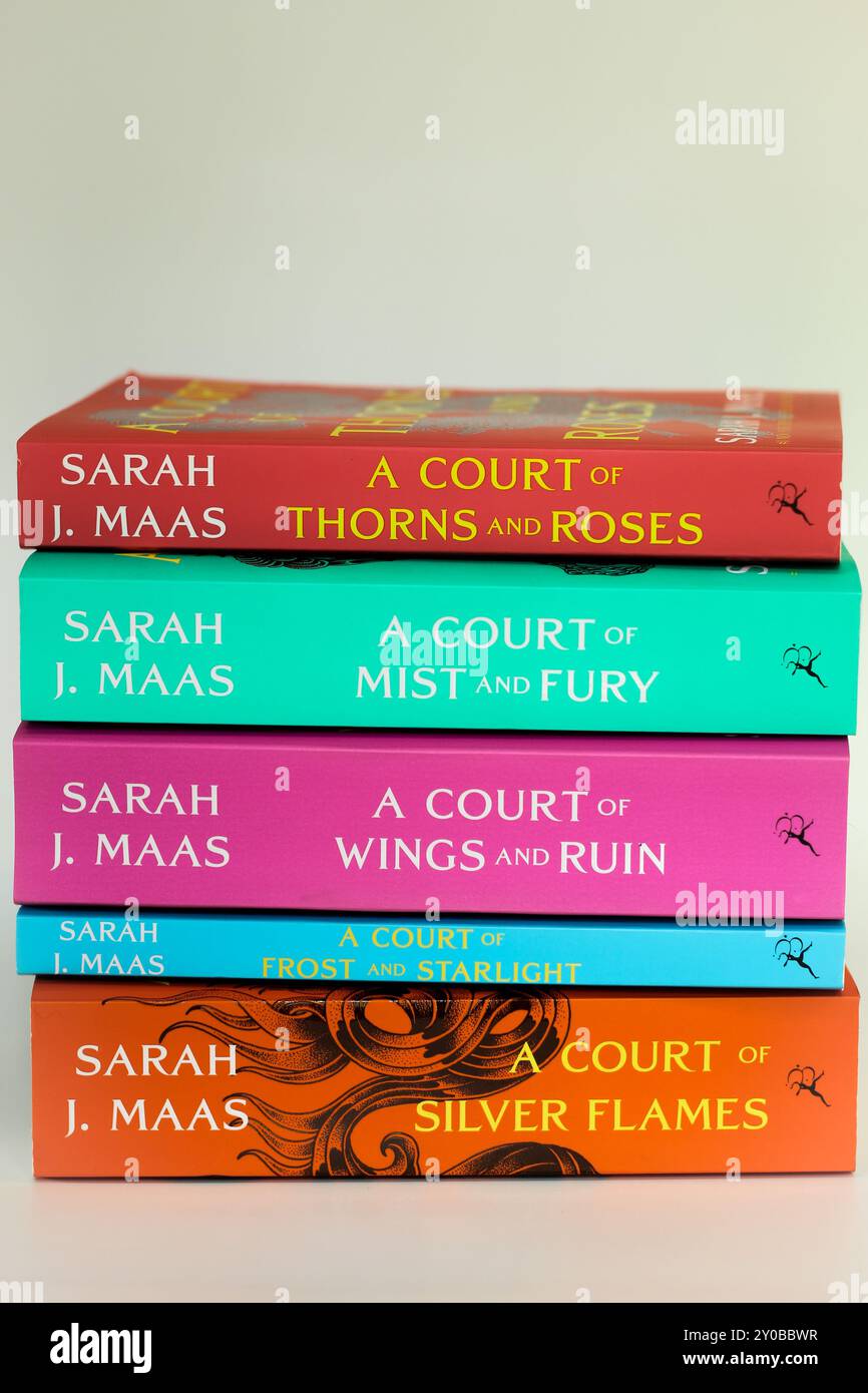 Houston, Texas, USA - September 1, 2024: A Stack of Court of Thorns ...