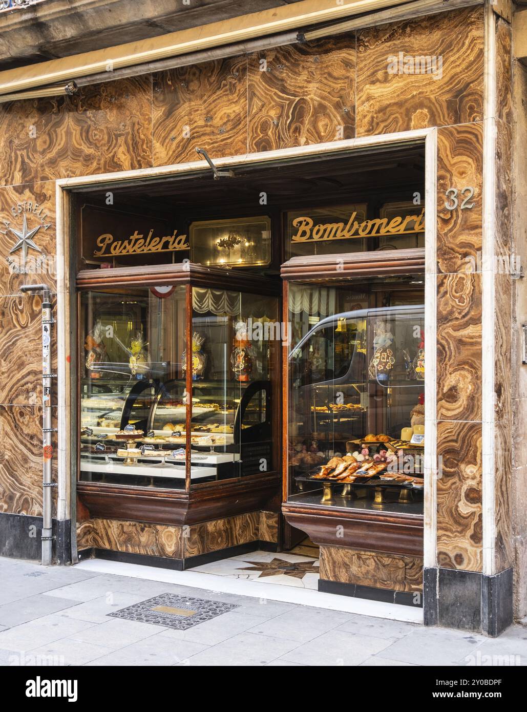 Old bakery in the El Raval neighbourhood of Barcelona, Spain, Europe ...
