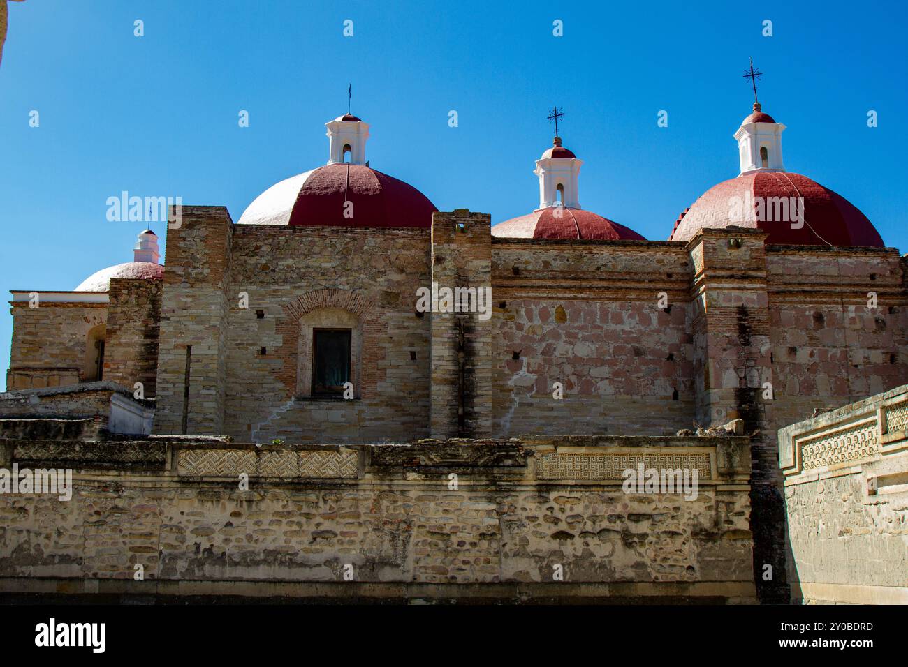 The catolic Temple of San Pablo Villa de Mitla. Old church in Oaxaca ...