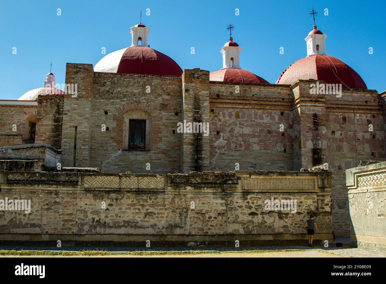 The catolic Temple of San Pablo Villa de Mitla. Old church in Oaxaca ...