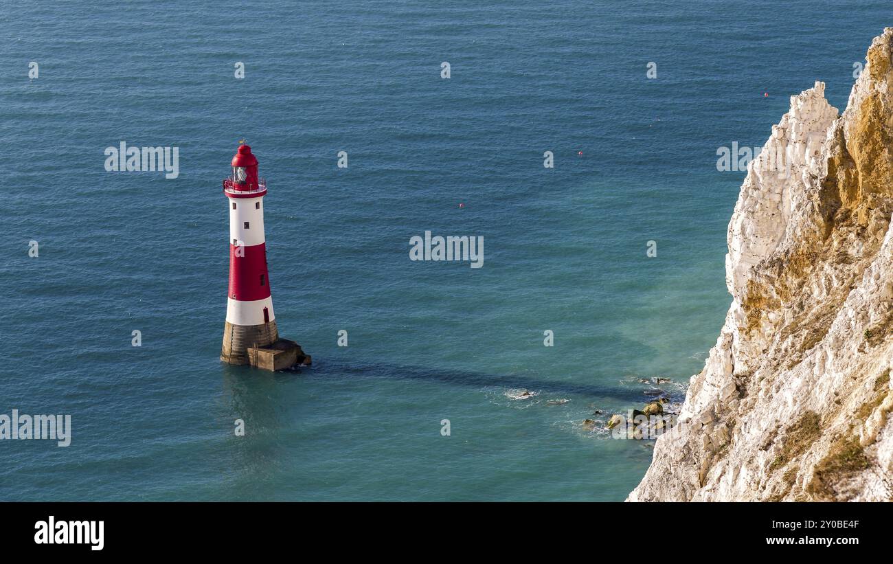 Beachy Head Lighthouse Cliff, near Eastblurne, East Sussex, England, UK ...