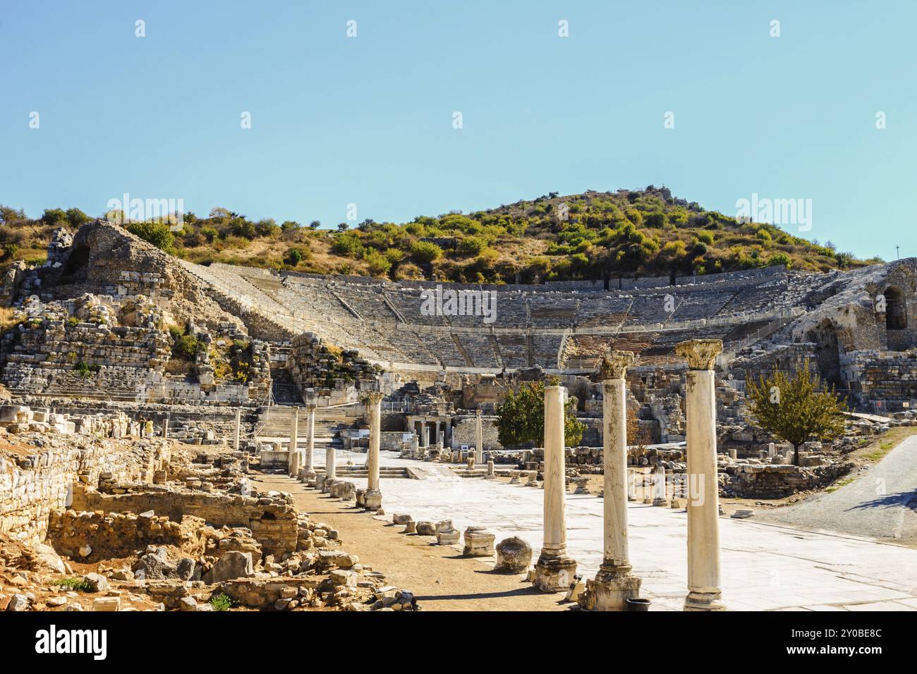 Amphitheater in ancient ephesus, turkey Stock Photo - Alamy