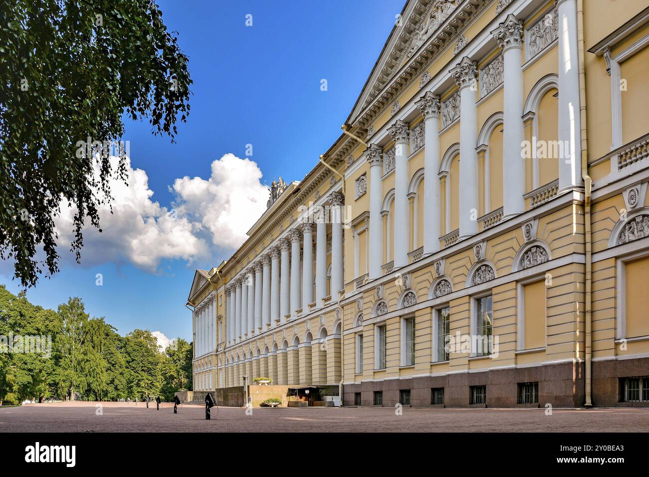 Famous Mikhailovsky palace in St. Petersburg with its classical ...