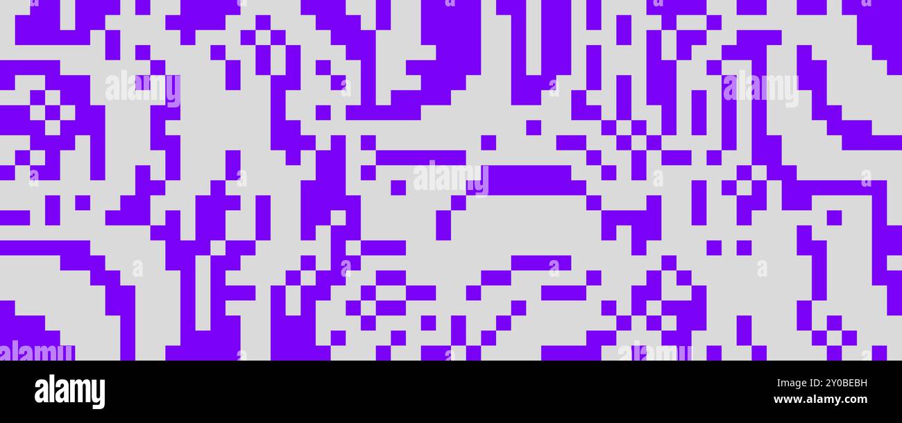 Pixelated curved wavy texture. Purple and grey dithered bent lines ...