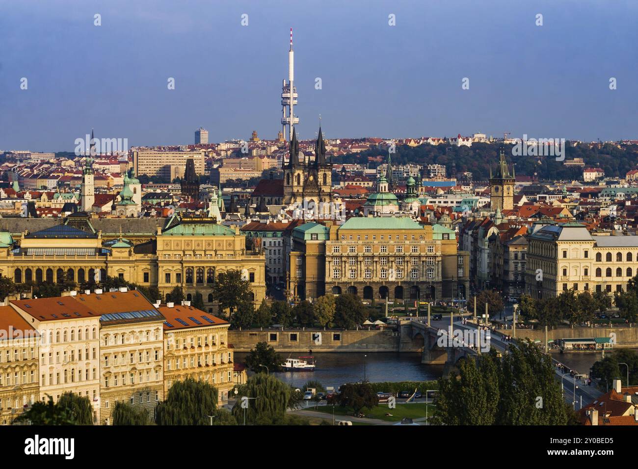 Prague cityscape in Czechia Czech Republic, capital city historical ...
