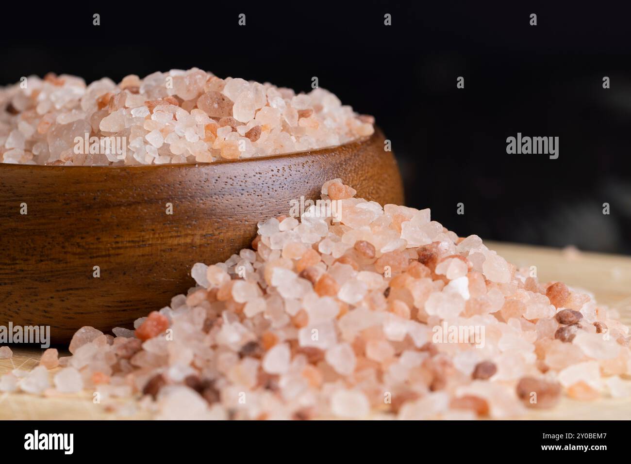 A large number of pink salt crystals of different sizes, a lot of pink ...