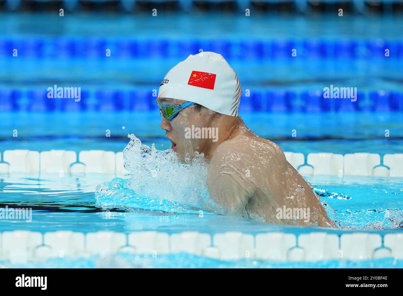 Paris, France. 1st Sep, 2024. Yang Hong of China competes during the ...
