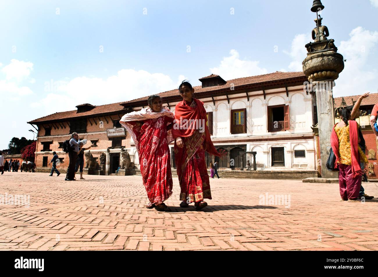 Palace buildings at the Durbar square in Bhaktapur, Nepal Stock Photo ...