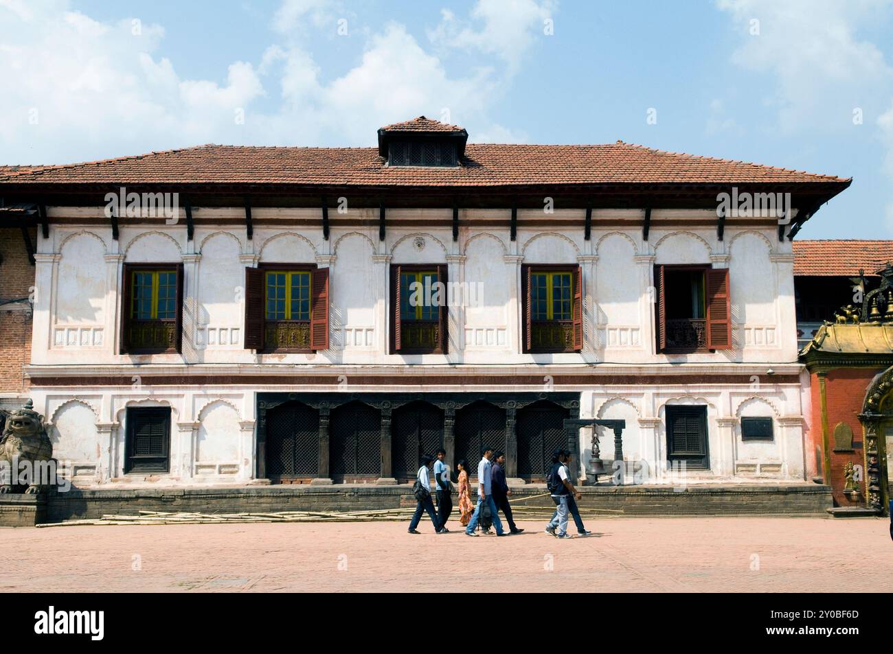 Palace buildings at the Durbar square in Bhaktapur, Nepal Stock Photo ...