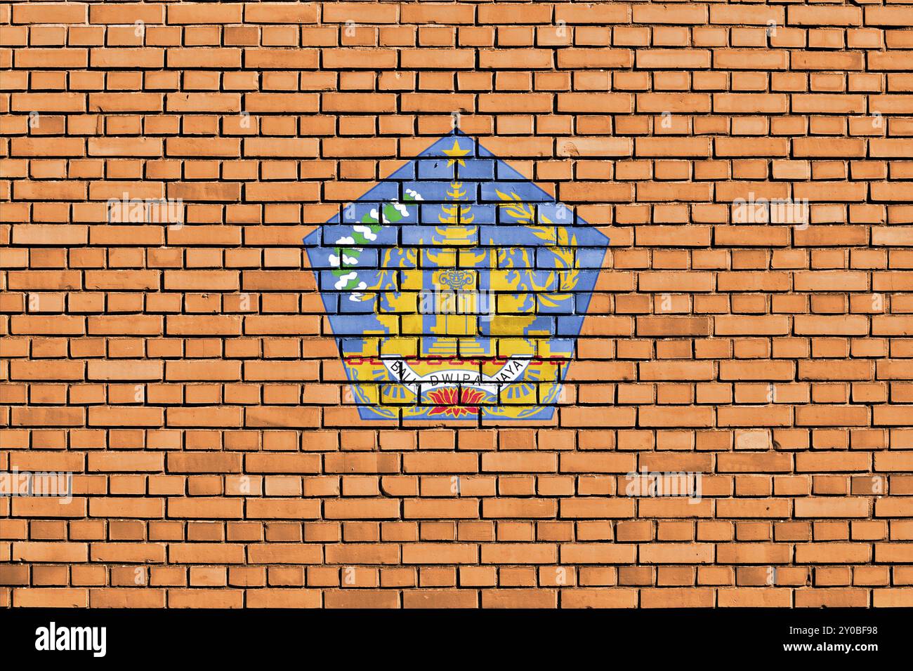 Flag of Bali painted on brick wall Stock Photo - Alamy