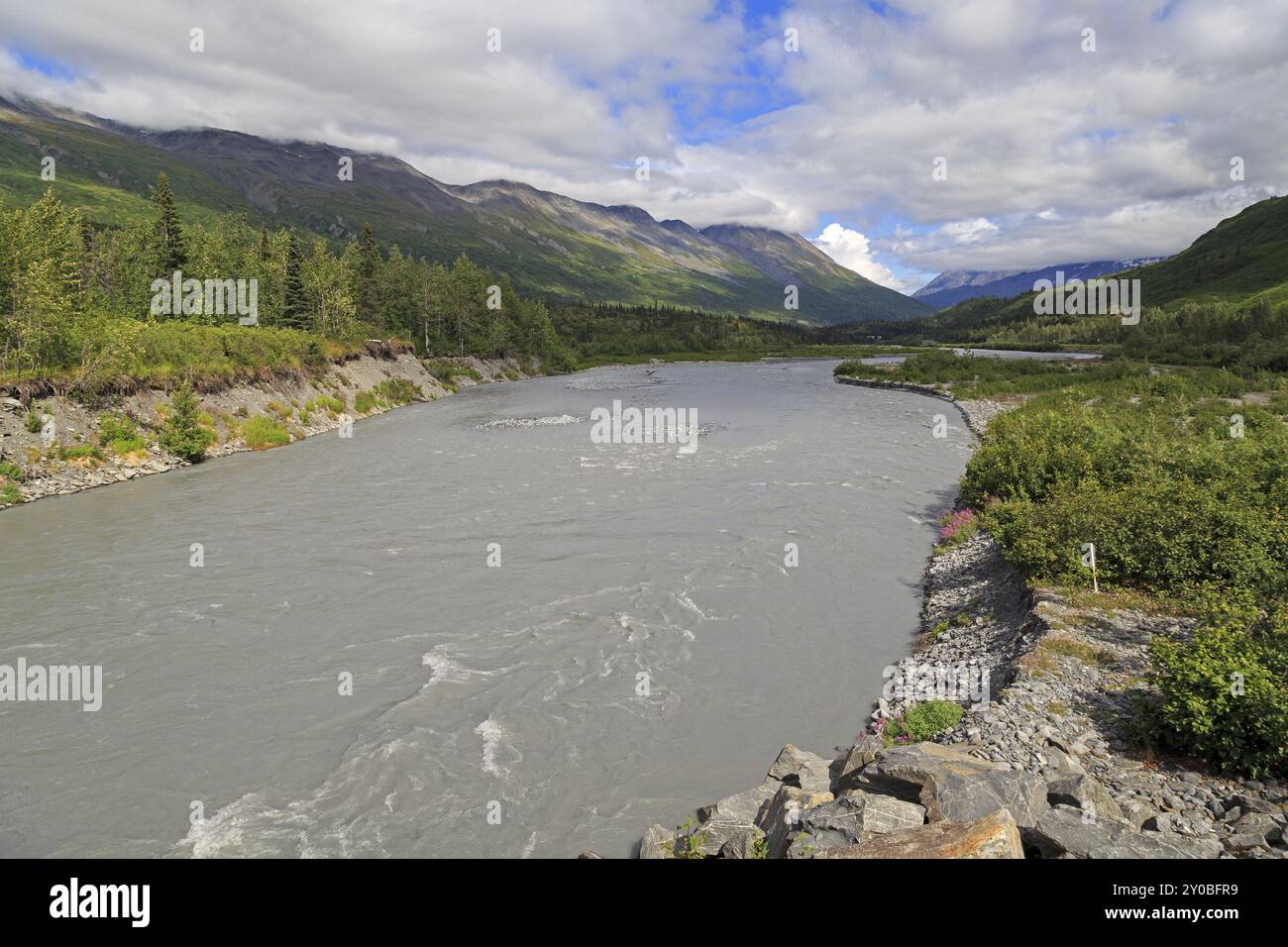 River landscape in Alaska Stock Photo - Alamy