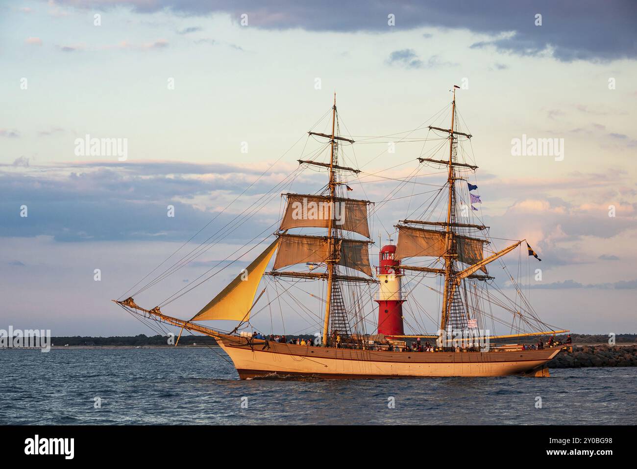 Sailing ship at the Hanse Sail in Rostock Stock Photo - Alamy