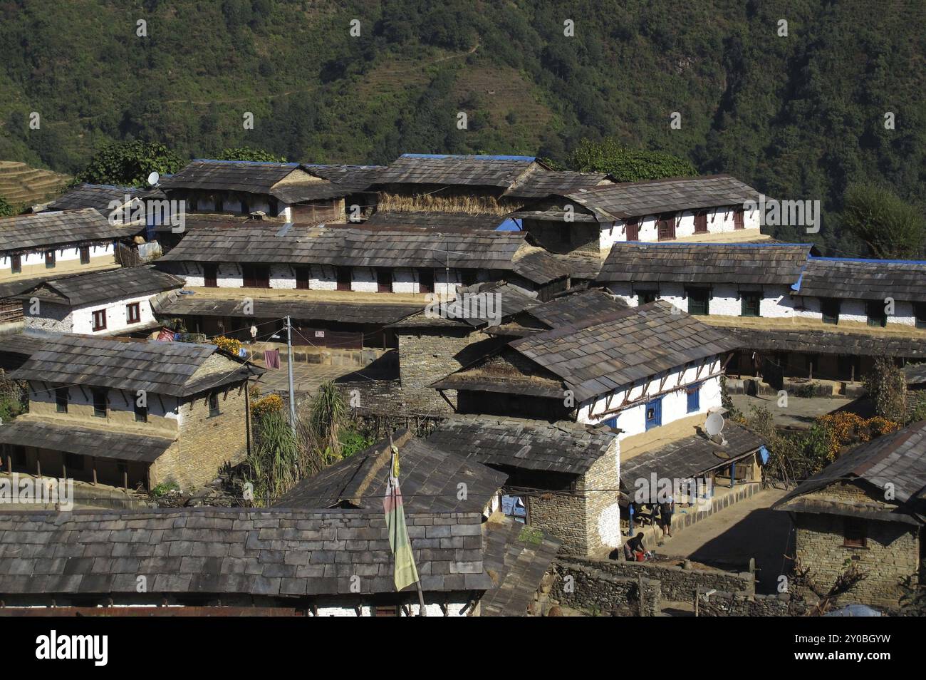 Beautiful Gurung village Ghandruk, Annapurna Conservation Area, Nepal ...
