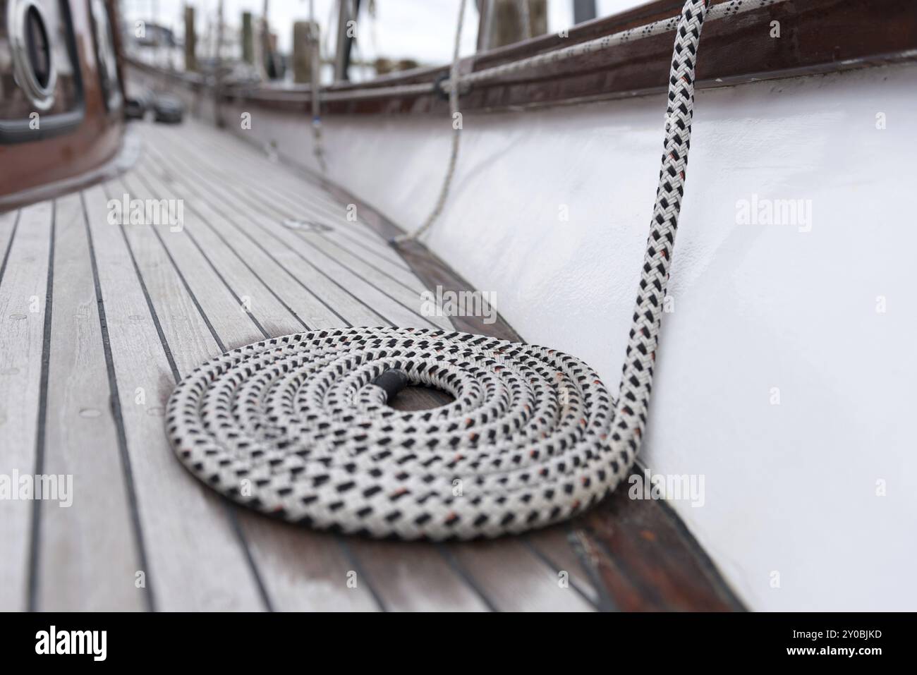 Coiled rope. Laying cord Stock Photo - Alamy