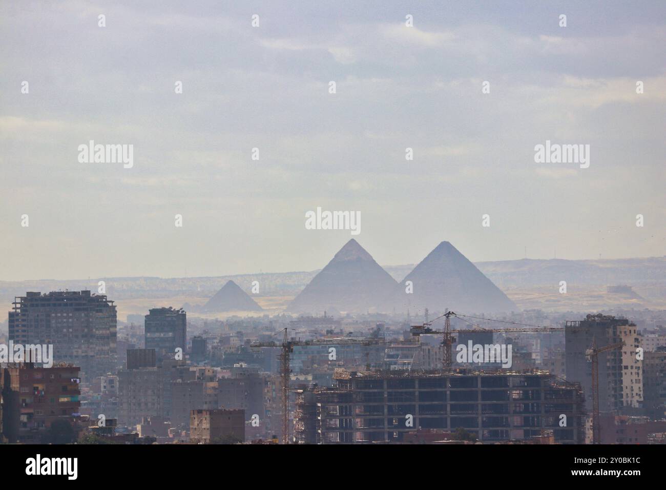 View cairo pyramids from citadel hi-res stock photography and images ...