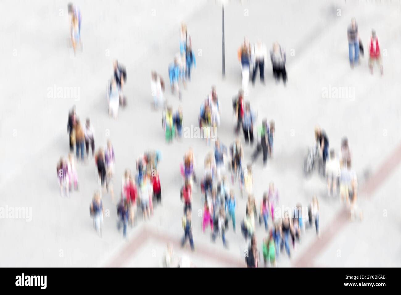 People in a square, out of focus Stock Photo - Alamy